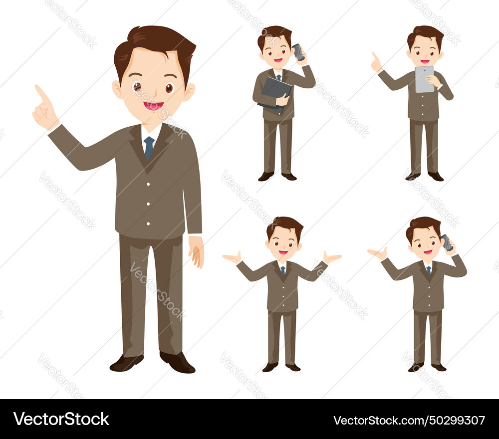 Business man or office worker character Royalty Free Vector