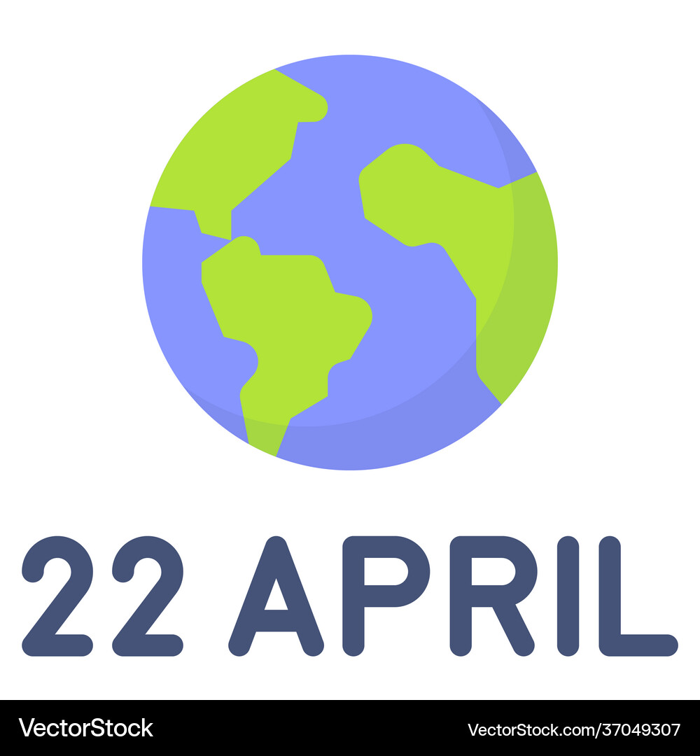 Earth day 22 april icon related Royalty Free Vector Image