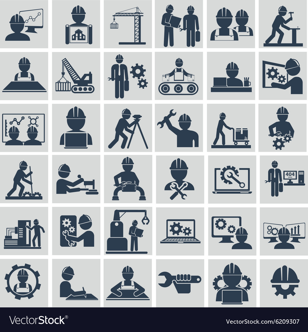 Engineer construction equipment machine operator Vector Image