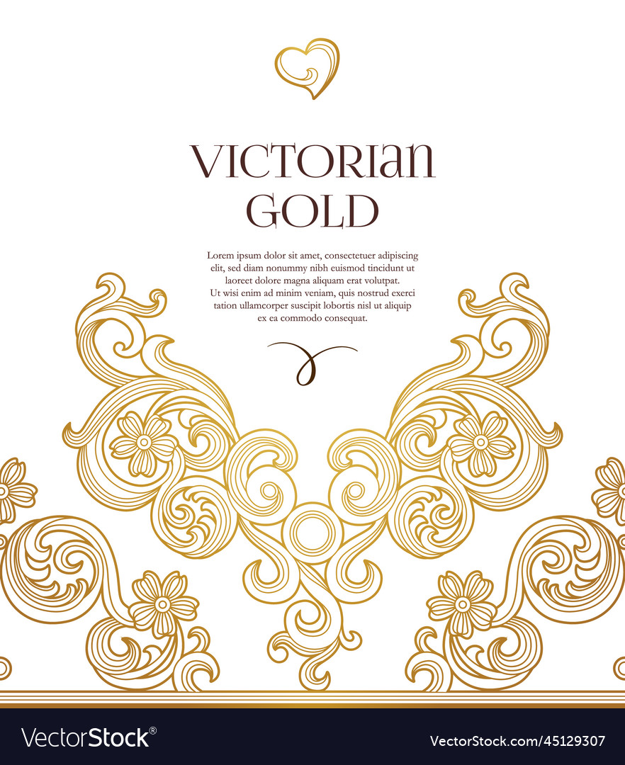 Golden seamless border for design template Vector Image Golden seamless border for design template Vector Image