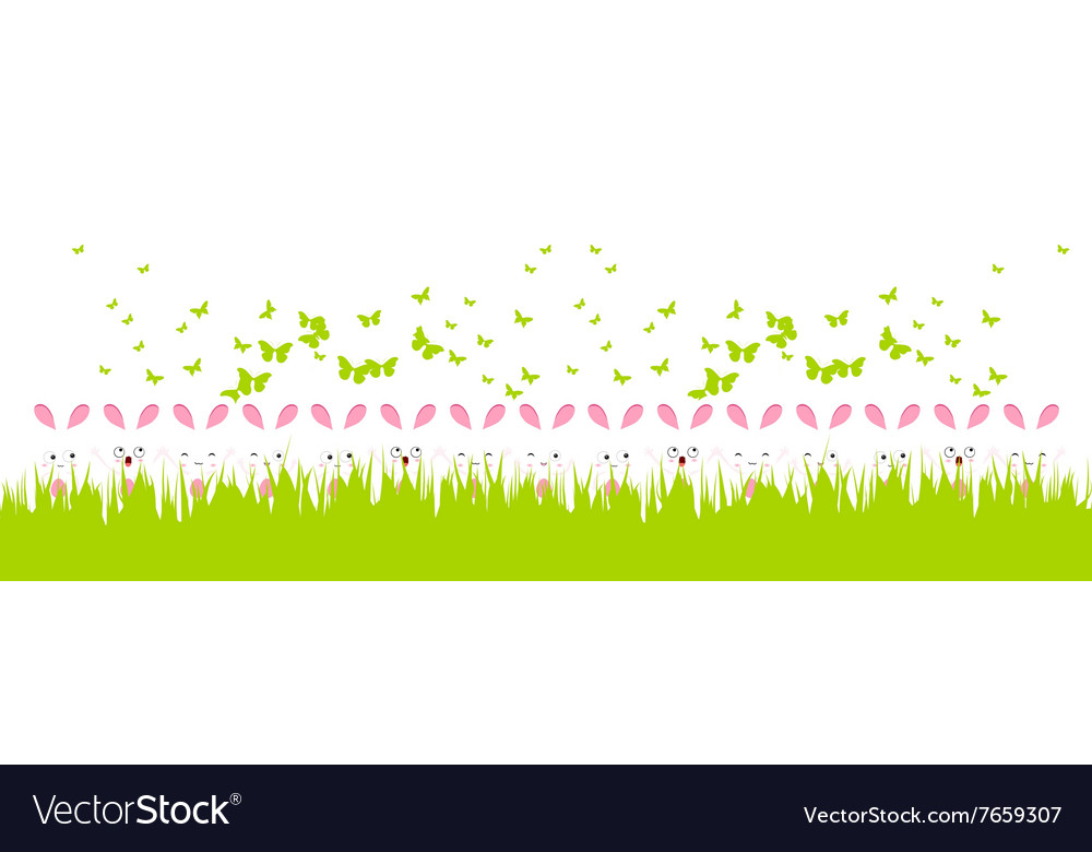 Happy easter spring banner Royalty Free Vector Image