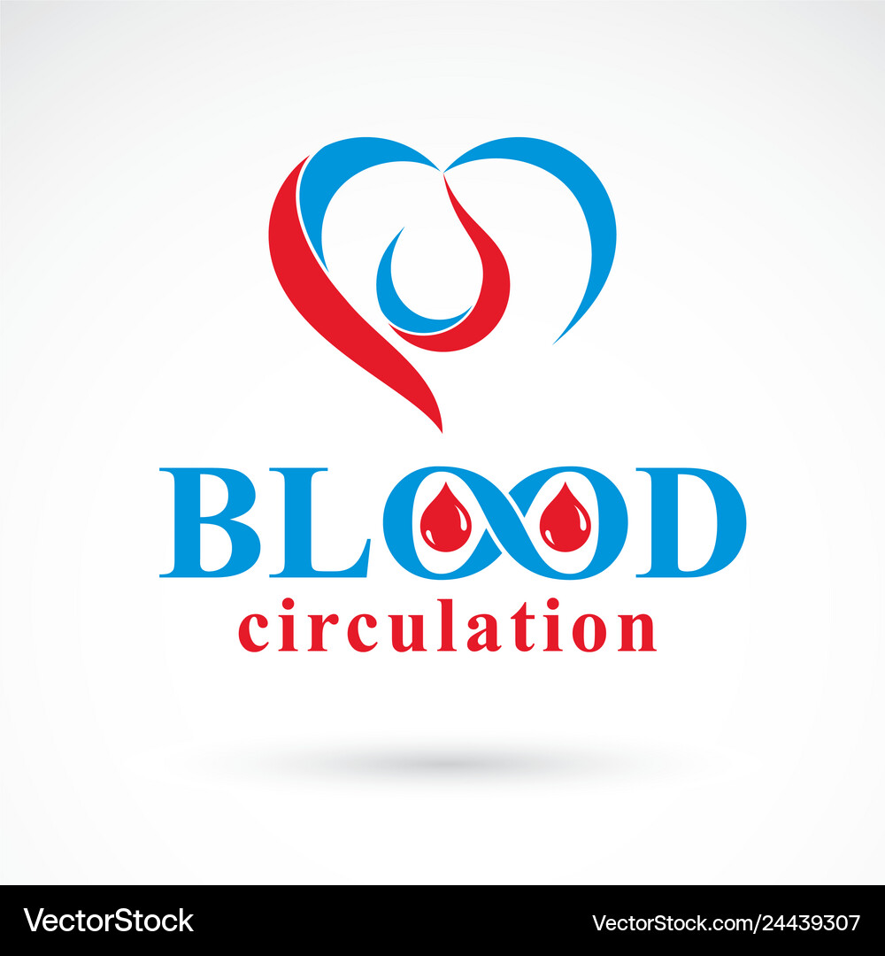 Heart shape blood circulation concept charity Vector Image