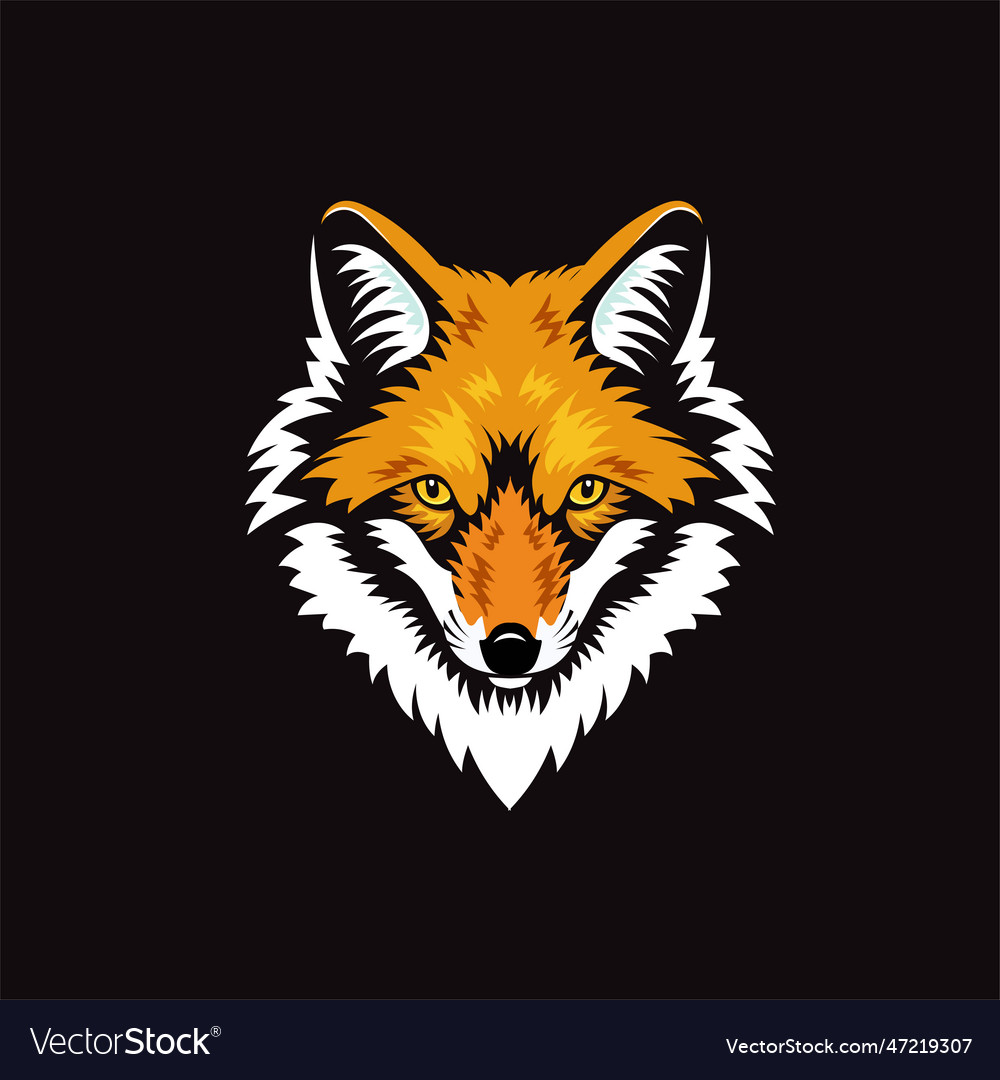 Red fox head muzzle Royalty Free Vector Image - VectorStock