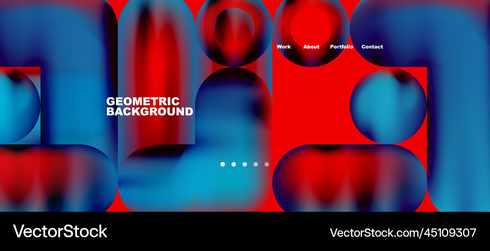 Round shapes and circles with liquid gradients Vector Image