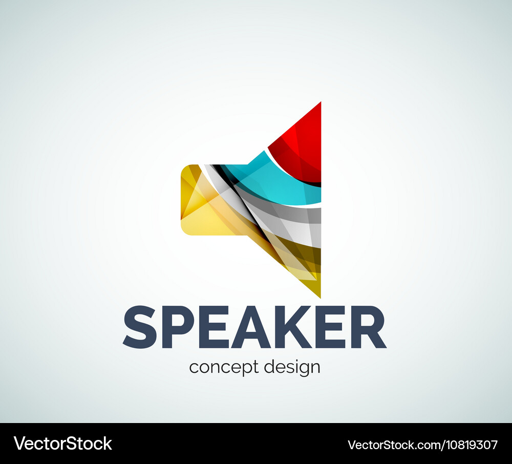 Speaker logo business branding icon Royalty Free Vector