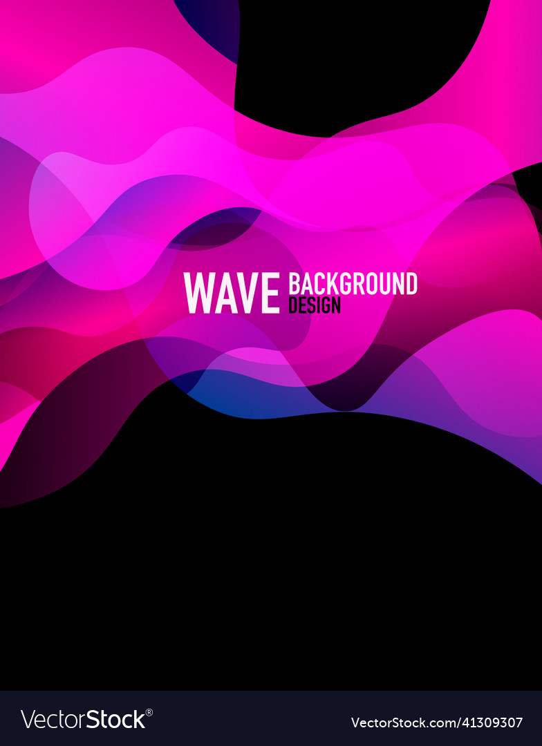 Vertical fluid gradient wave abstract background Vector Image
