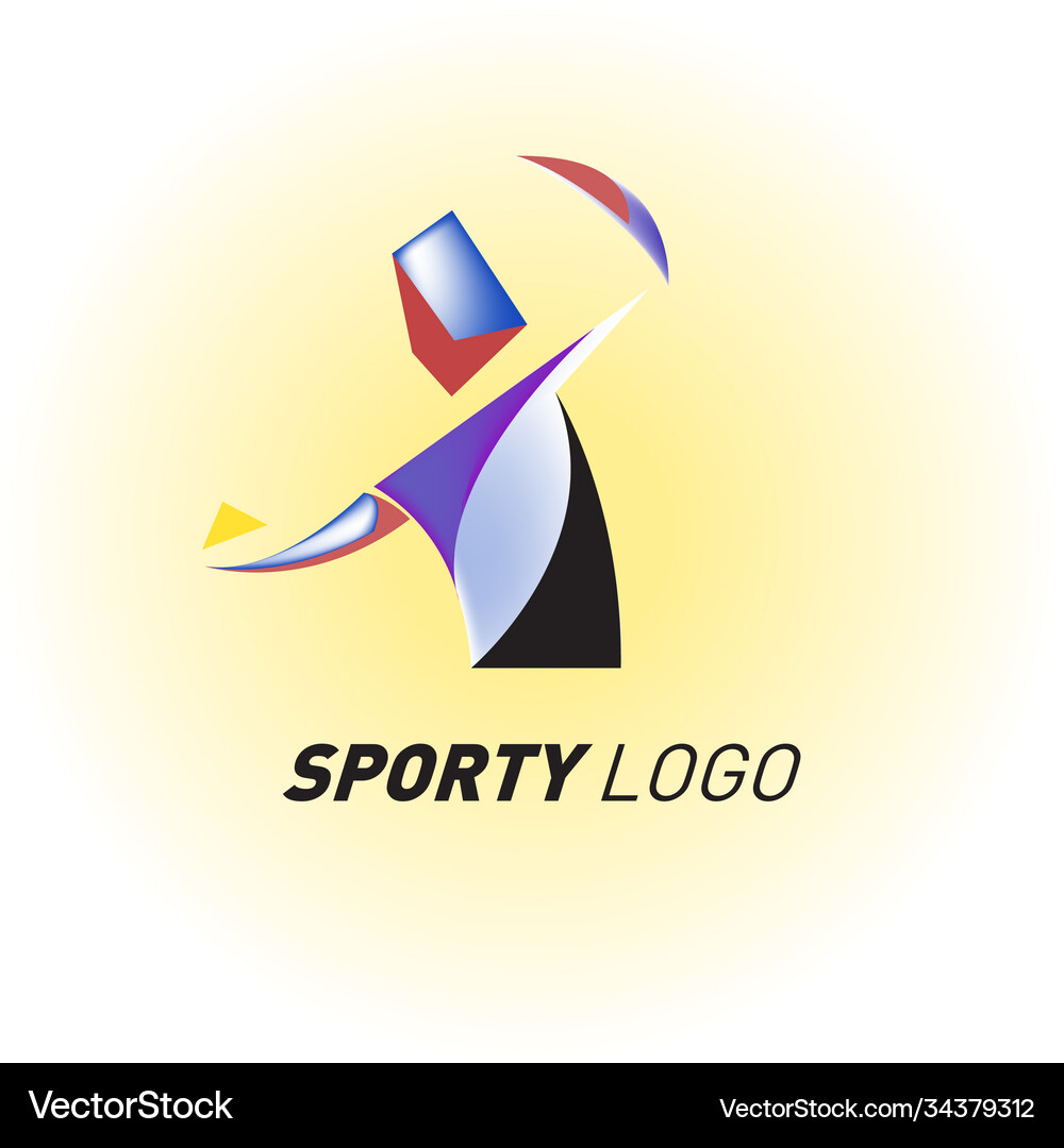 Colorful dynamic sport logo and icon event Vector Image