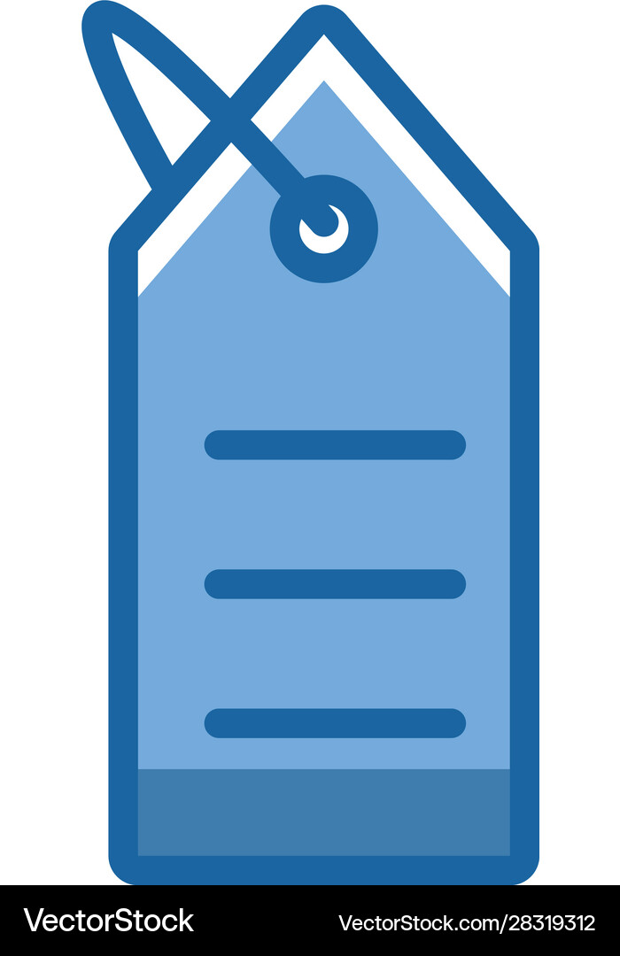 Commercial tag hanging isolated icon Royalty Free Vector