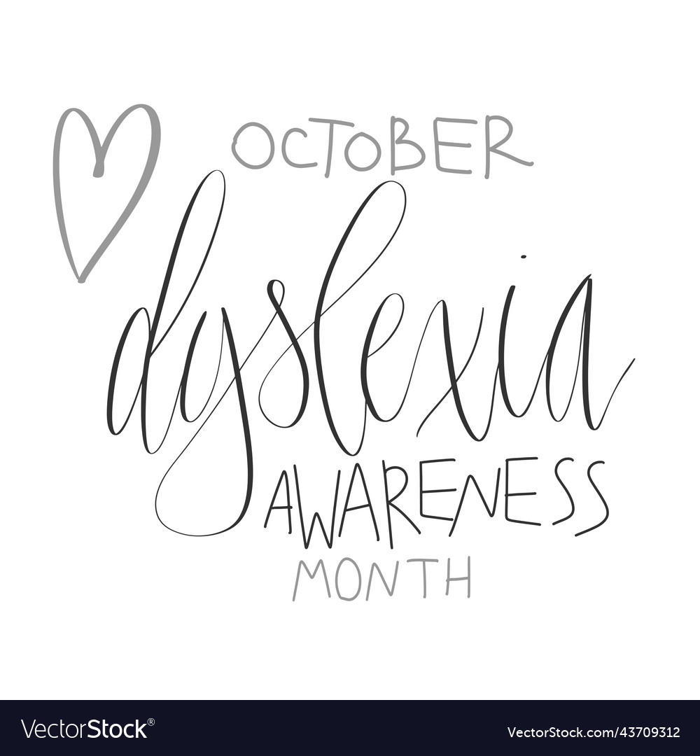 Dyslexia awareness month october web banner Vector Image