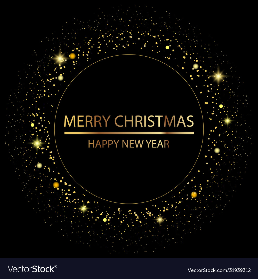 Happy new year background with glowing lights Vector Image