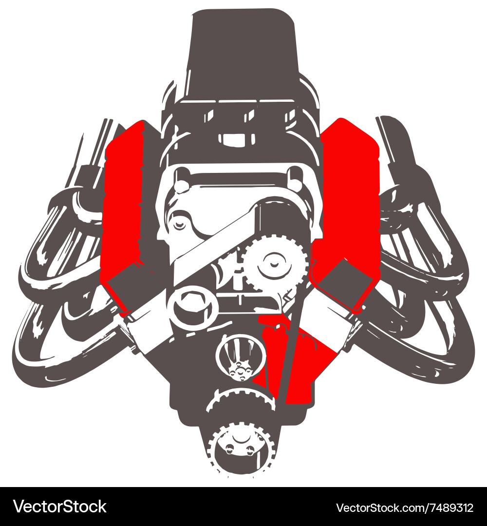 Hot Rod Engine Royalty Free Vector Image - VectorStock