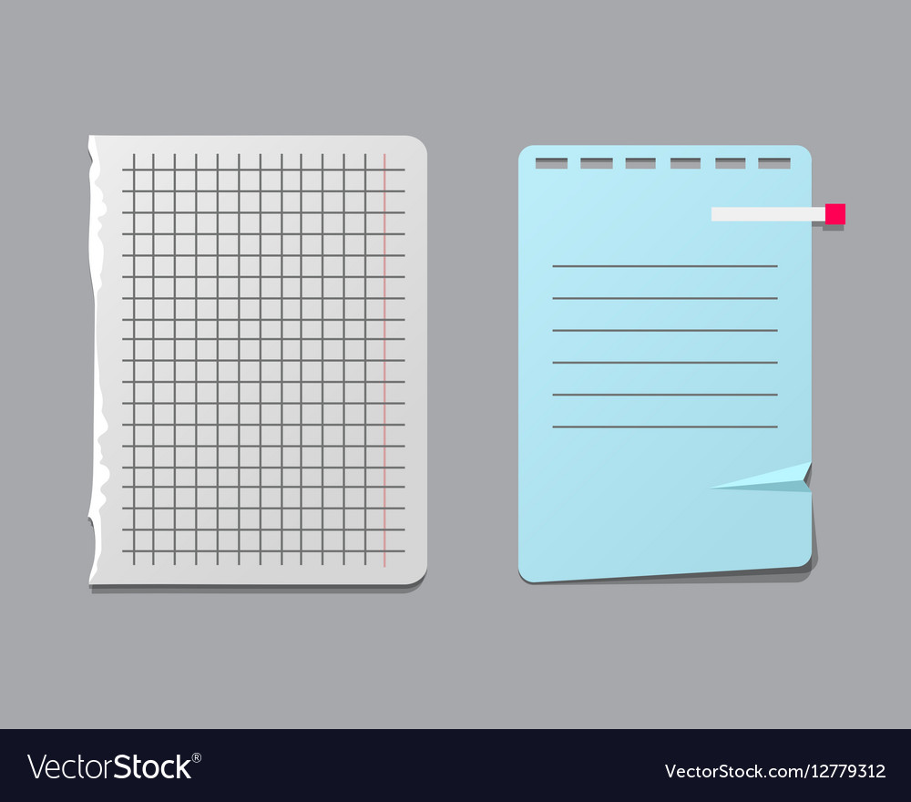 Paper notes sheet for message Royalty Free Vector Image