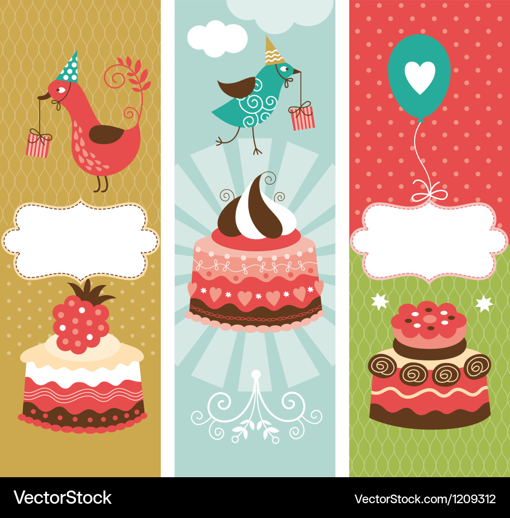 Set of holiday vertical banners Royalty Free Vector Image
