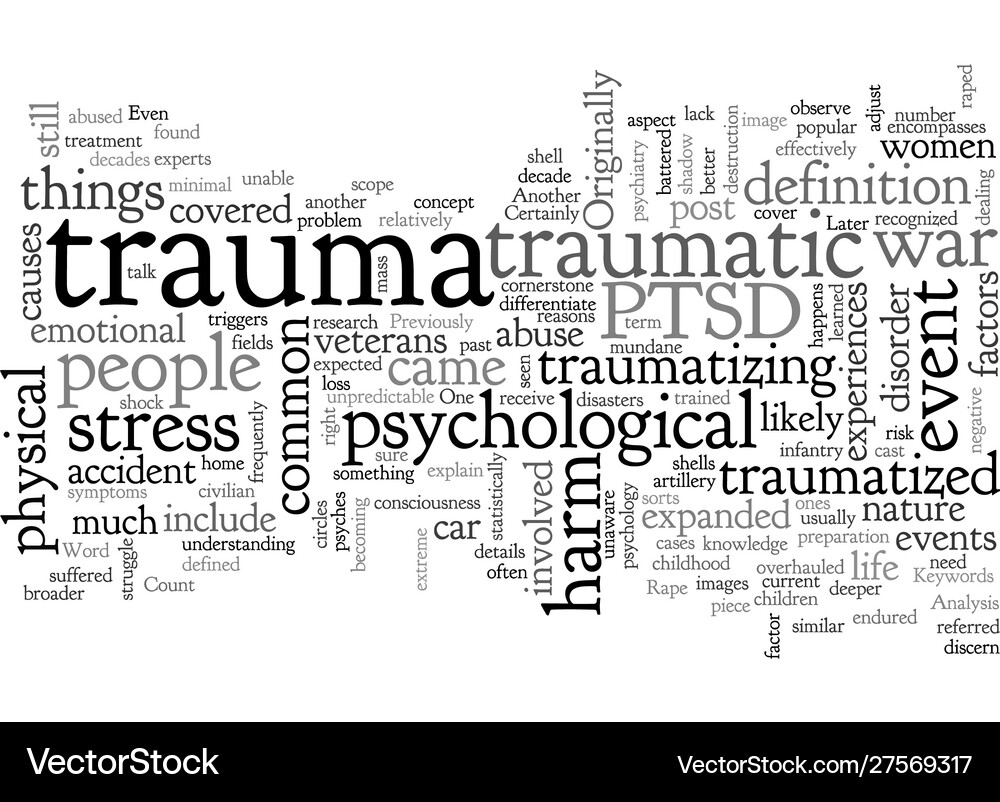 An analysis of trauma Royalty Free Vector Image