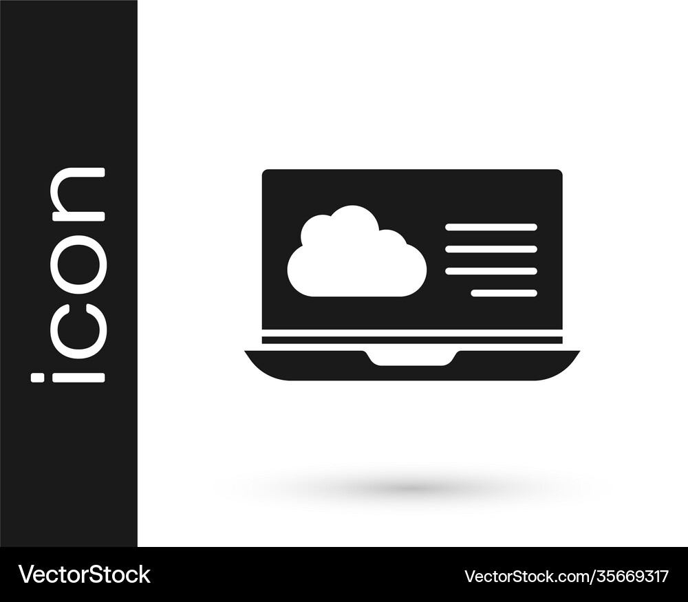Black weather forecast icon isolated on white Vector Image