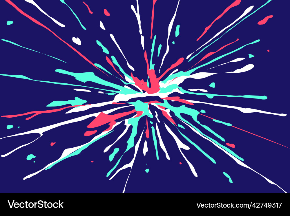 Colorful splashes comics book cartoon style Vector Image