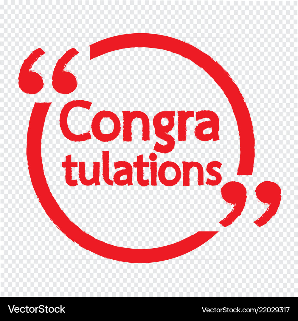 Congratulations lettering design Royalty Free Vector Image