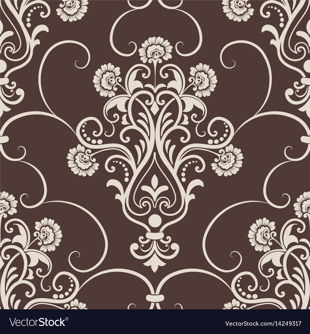 Damask seamless pattern element Royalty Free Vector Image