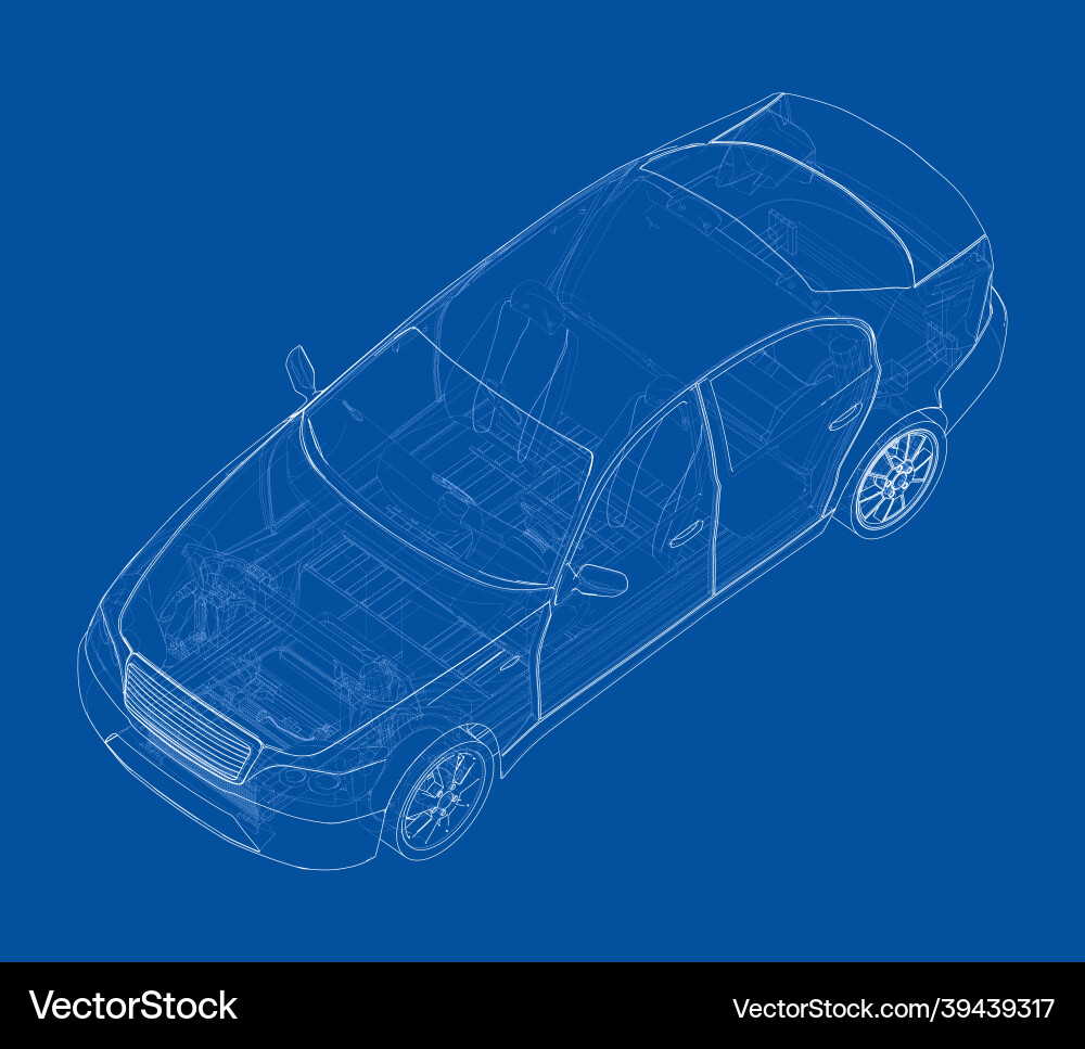 Electric vehicle sketch Royalty Free Vector Image