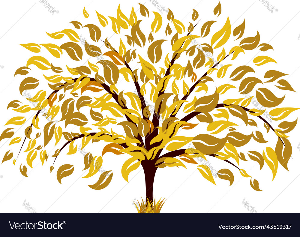 Fall tree Royalty Free Vector Image - VectorStock