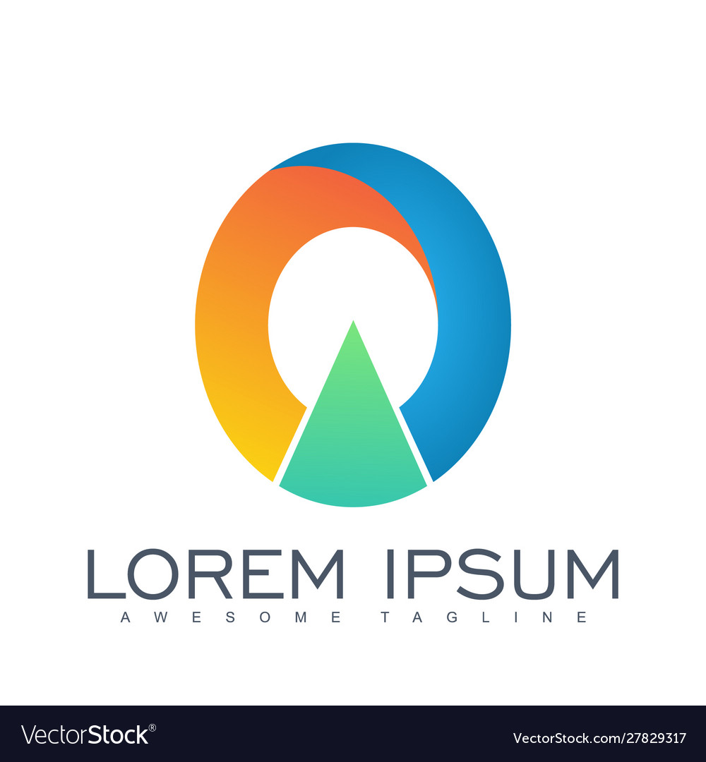 Gradient abstract logo flat Royalty Free Vector Image