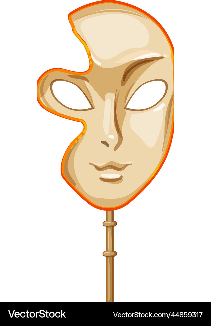 Holiday carnival mask cartoon Royalty Free Vector Image