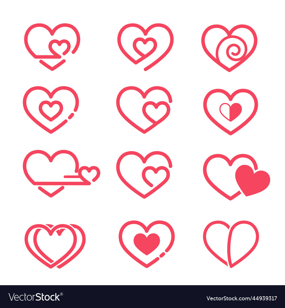Love heart icon Royalty Free Vector Image - VectorStock