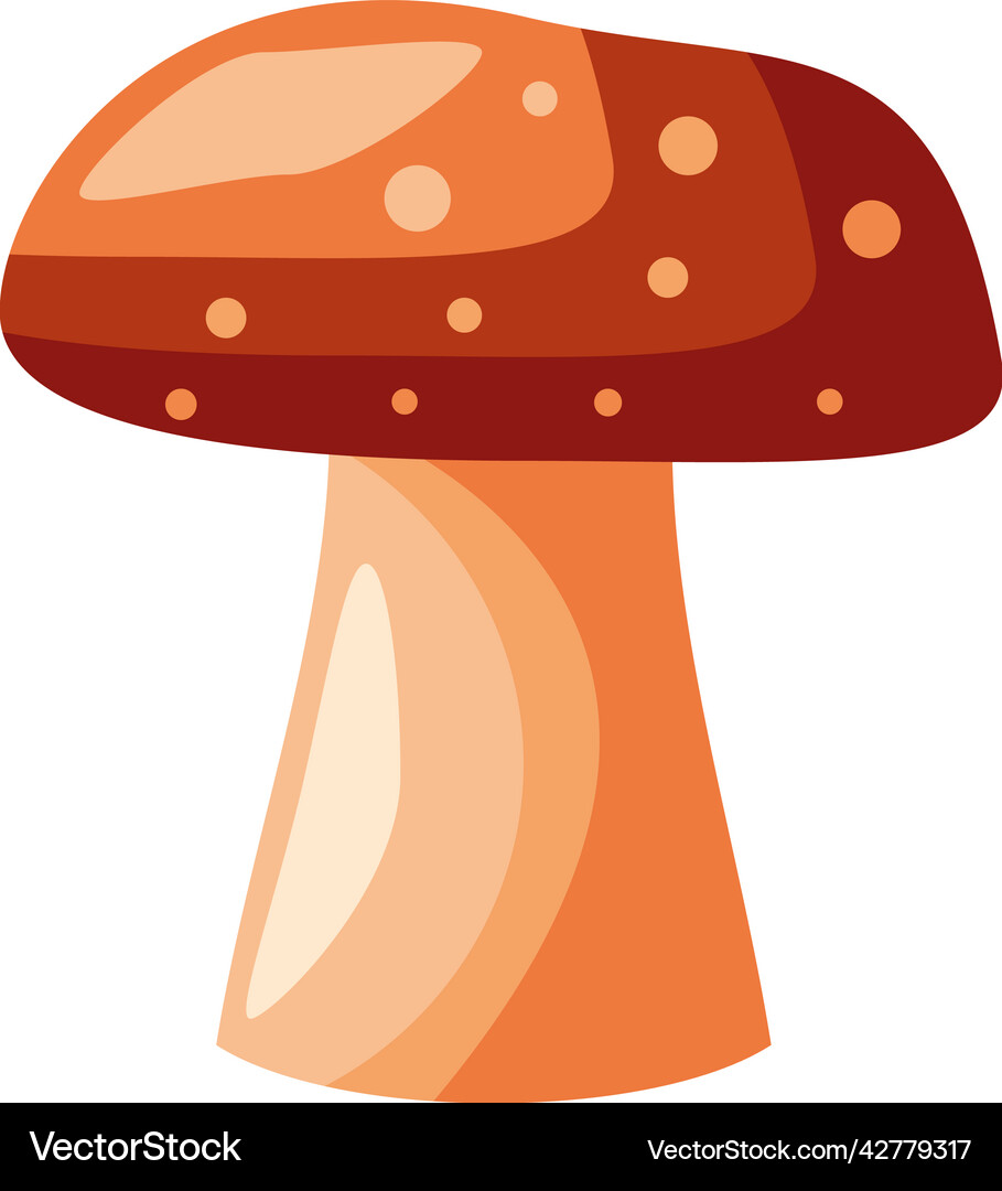 Mushroom isolated icon Royalty Free Vector Image