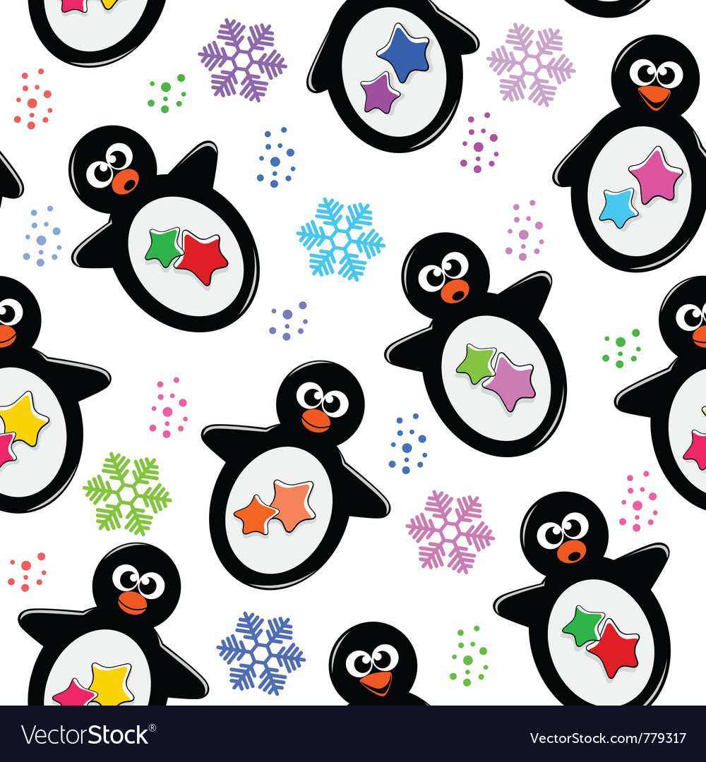 Penguin pattern Royalty Free Vector Image - VectorStock