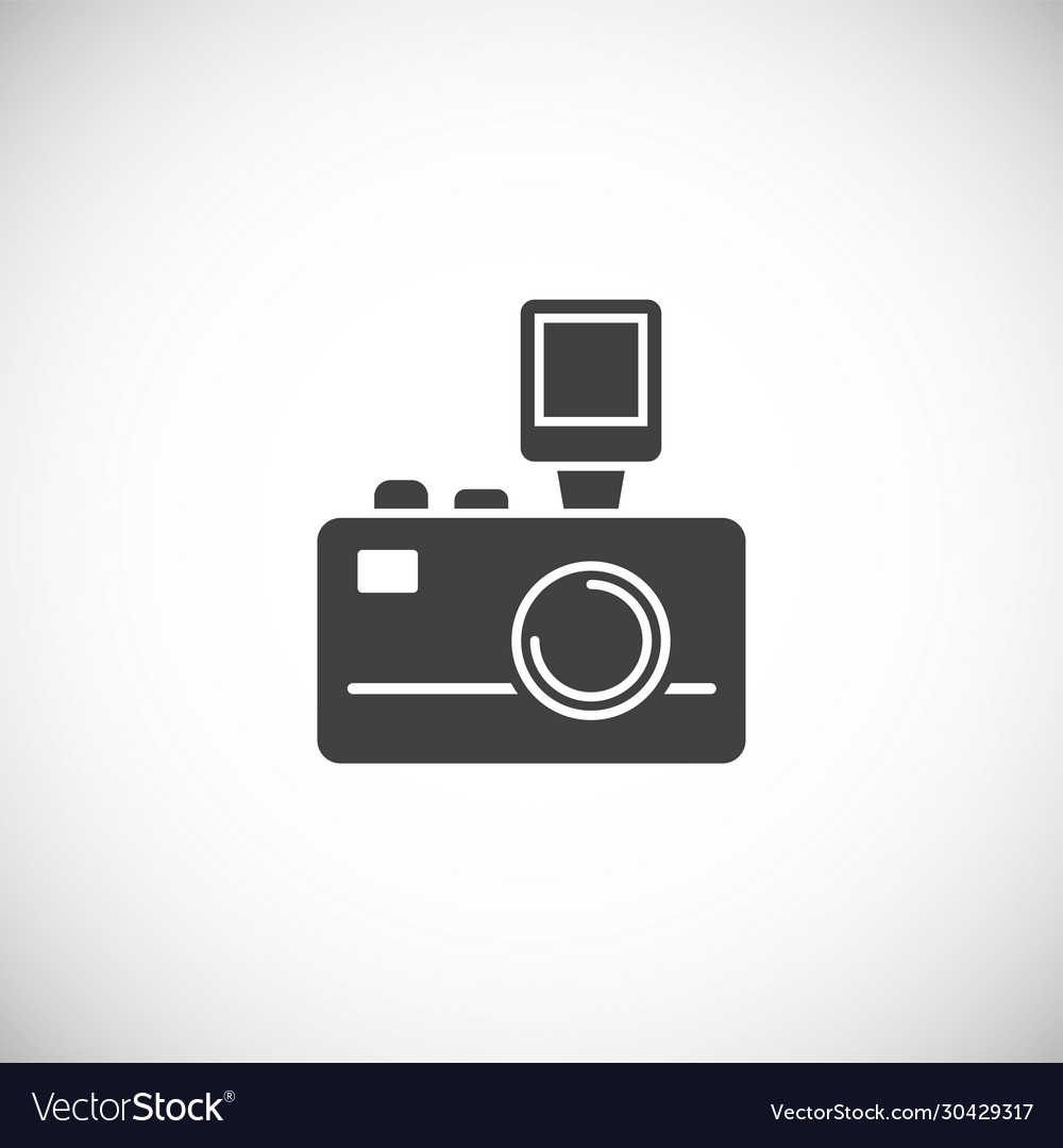 Photography related icon on background for graphic