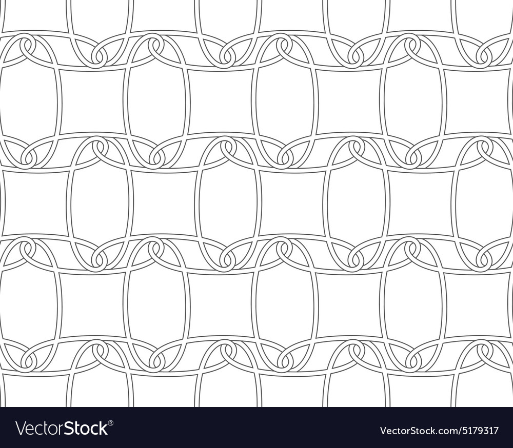 Slim Gray Horizontal Interlocking Ornament Vector Image