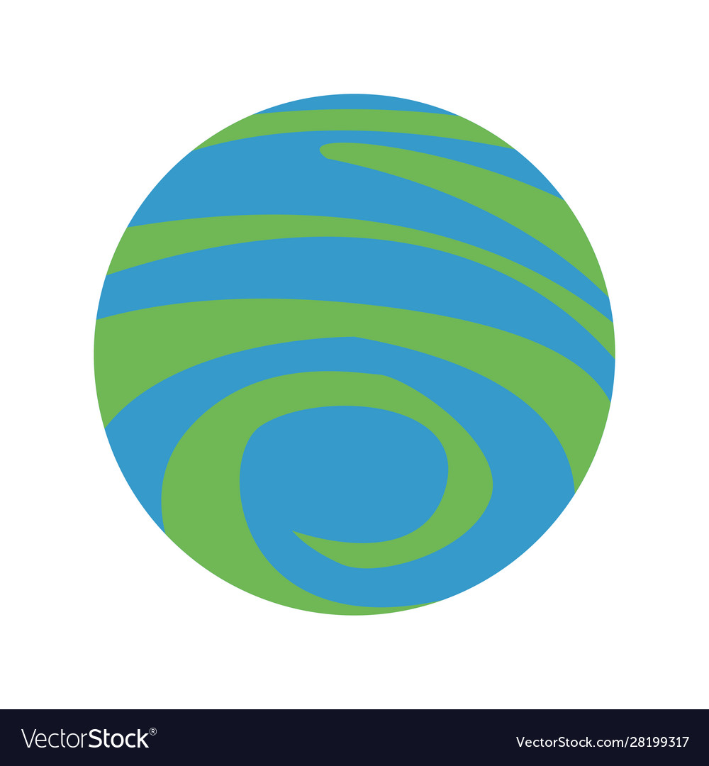 Space planet icon flat design Royalty Free Vector Image