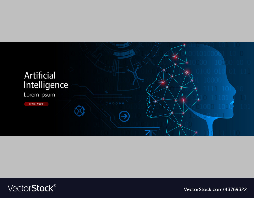 Artificial intelligence concept creative brain Vector Image