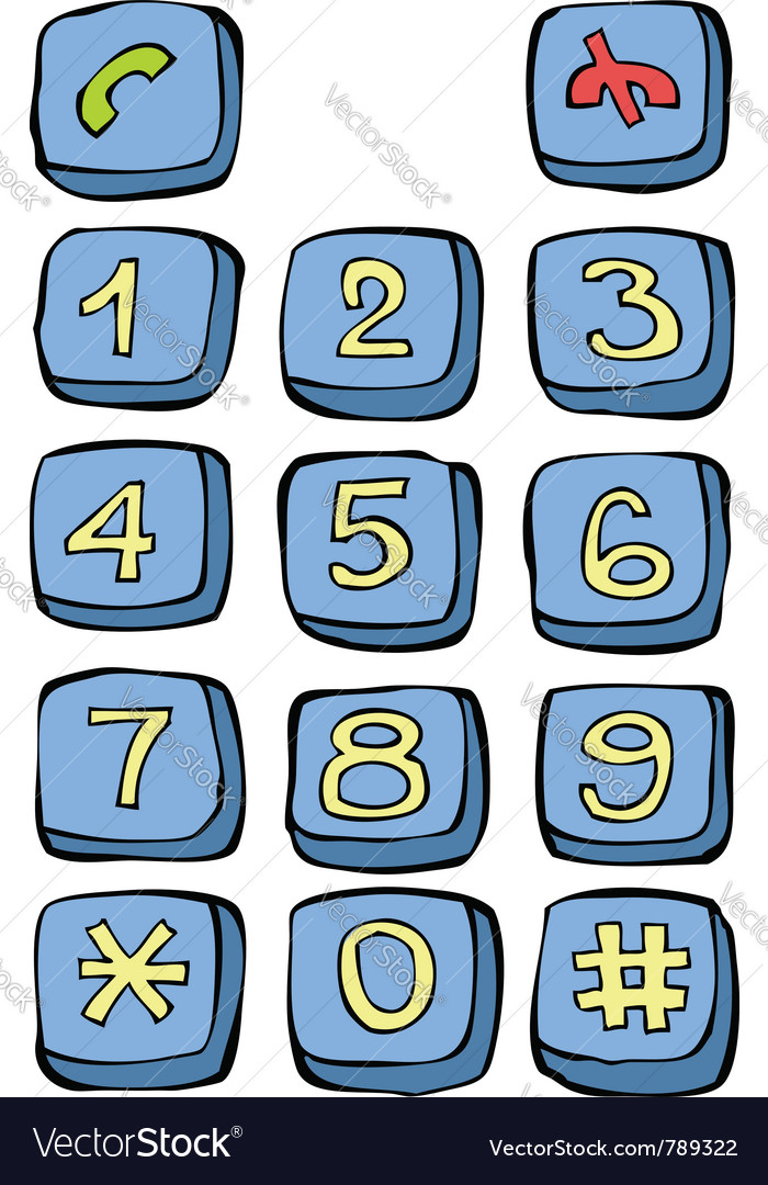Button phone Royalty Free Vector Image - VectorStock