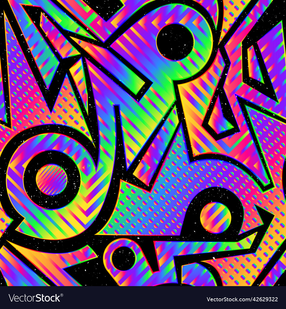 Colored tech gradient seamless pattern with space Vector Image