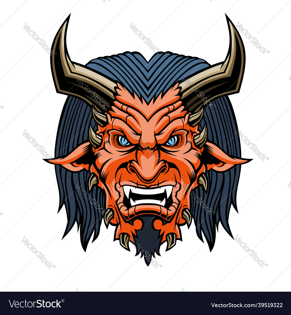 Devil head Royalty Free Vector Image - VectorStock