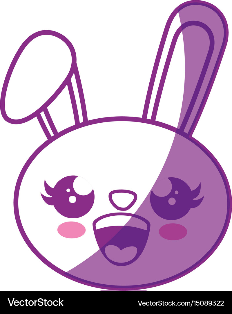 Kawaii rabbit ico Royalty Free Vector Image - VectorStock