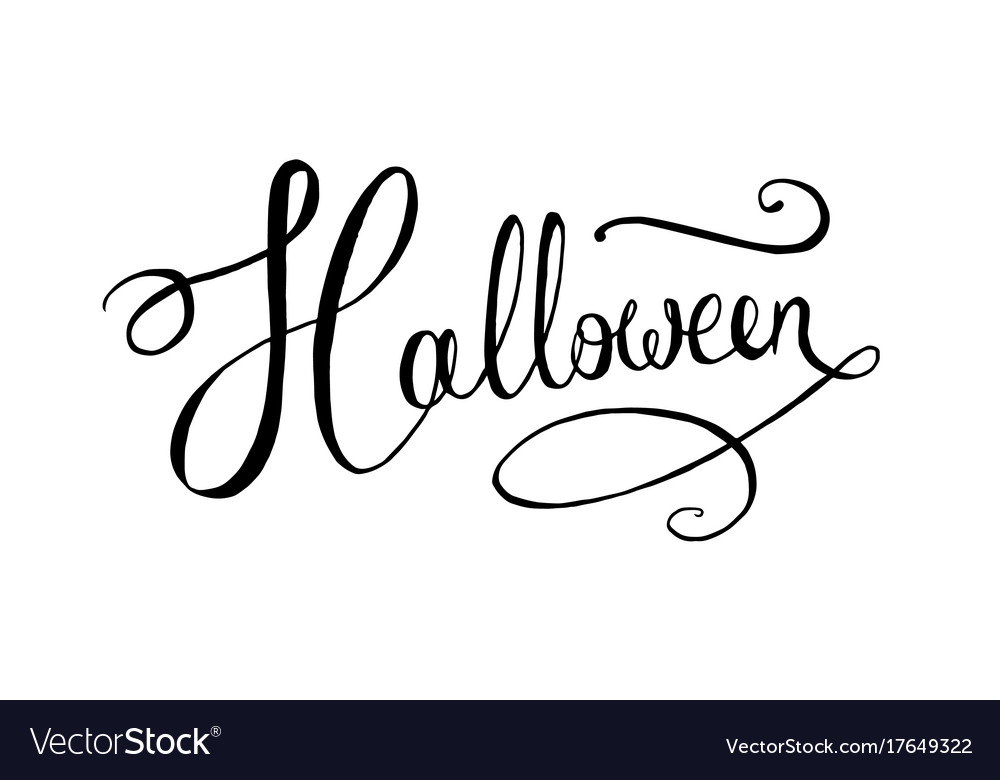 Lettering Word Halloween Royalty Free Vector Image