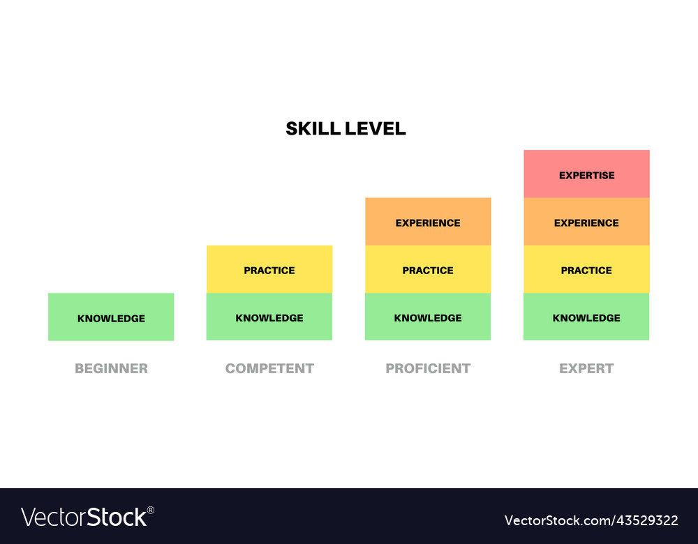 Skill level diagram Royalty Free Vector Image - VectorStock
