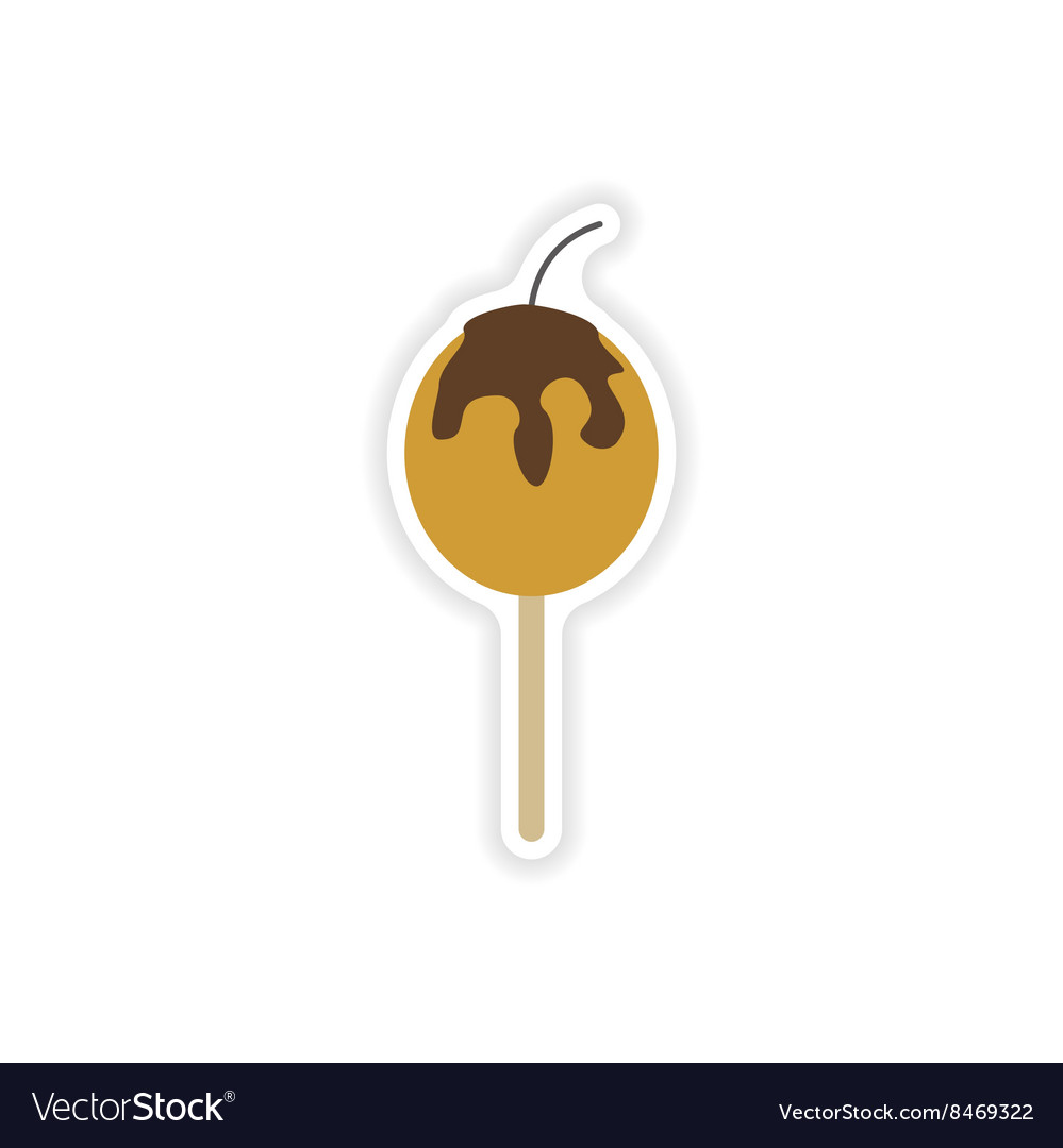 Stylish Paper Sticker On A White Background Baked Vector Image