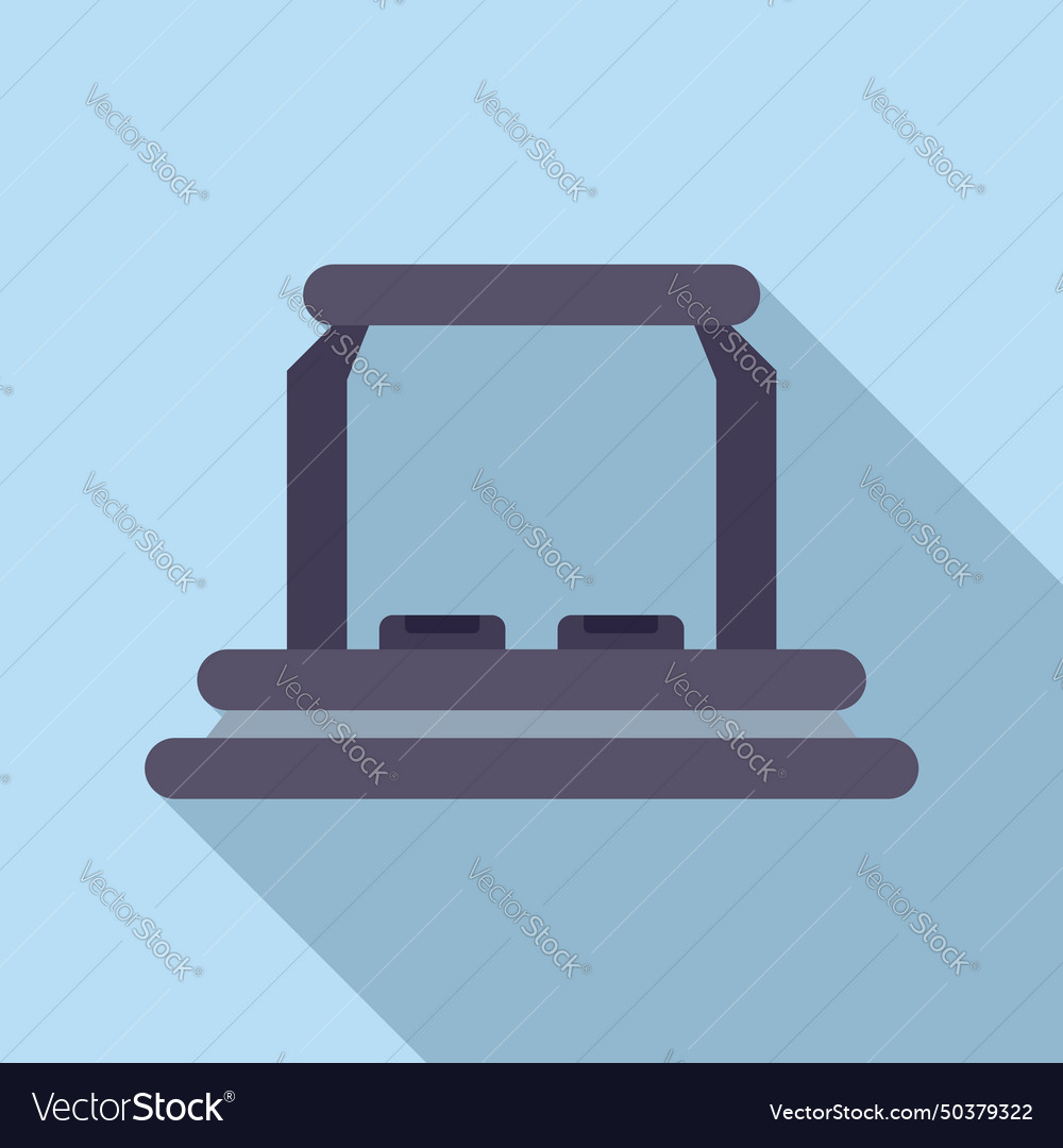 Vr interface platform icon flat cyber Royalty Free Vector