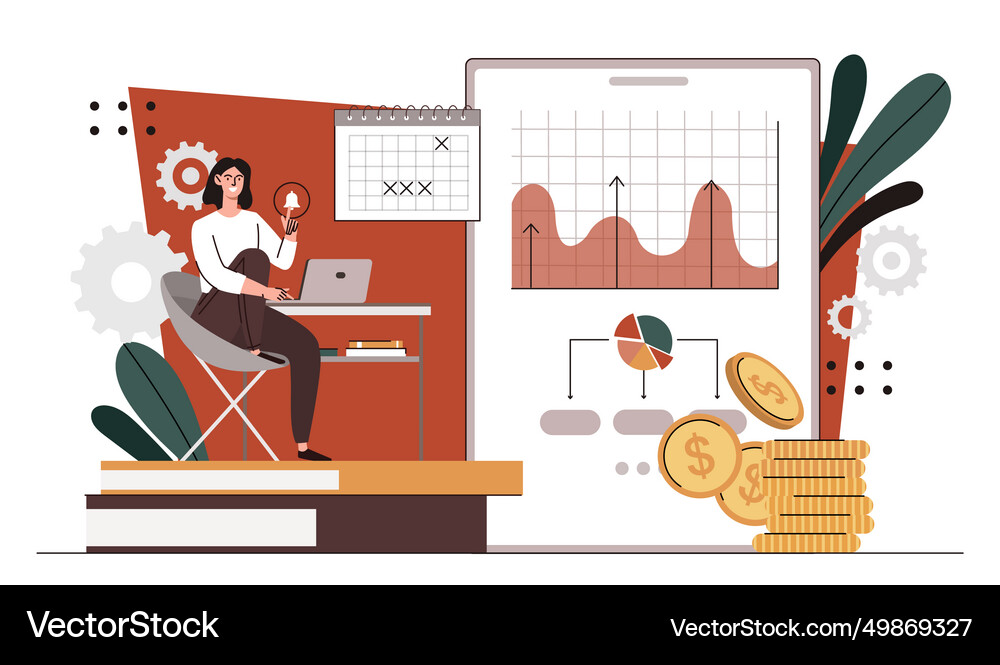Business woman concept Royalty Free Vector Image
