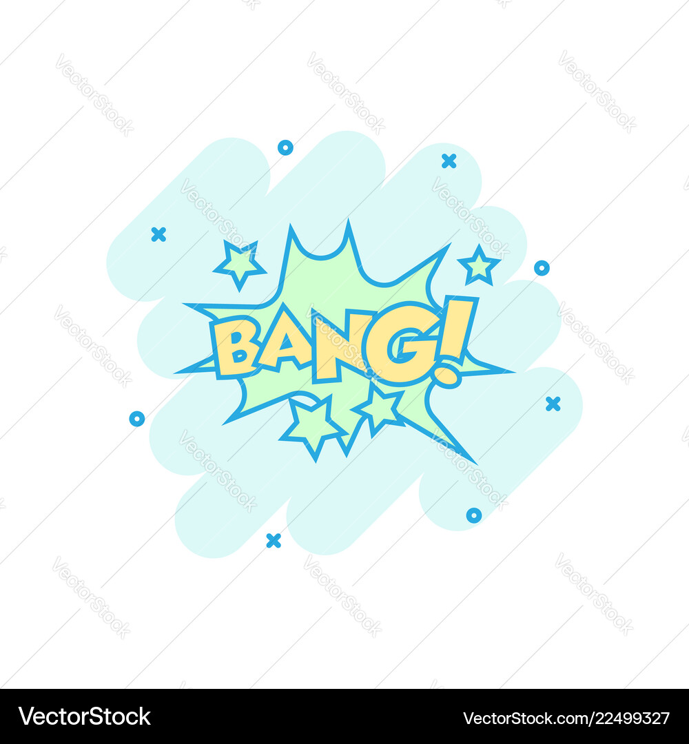 Cartoon bang comic sound effects icon Royalty Free Vector
