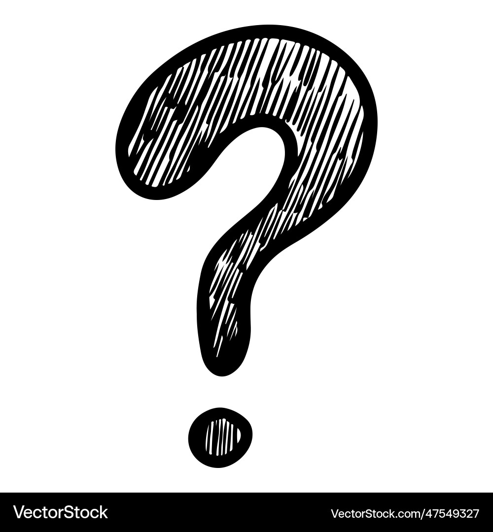 Doodle sketch style of question marks hand drawn Vector Image