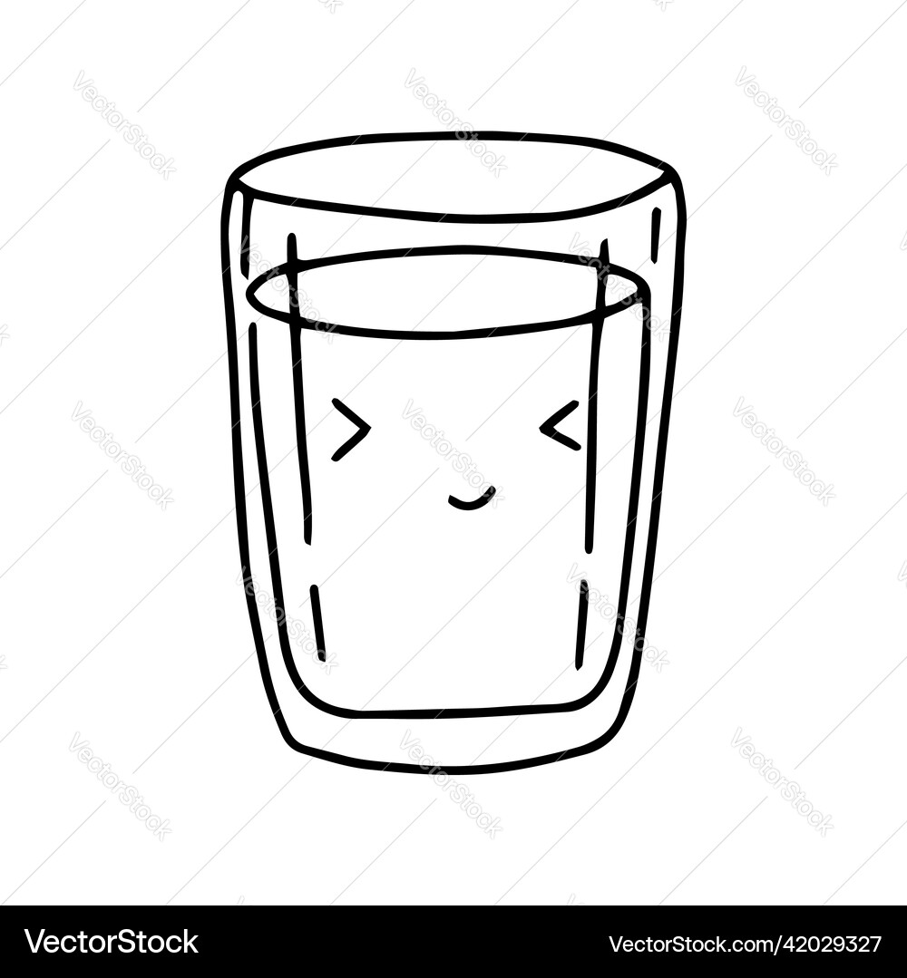 Outline contour doodle style hand drawn simple Vector Image