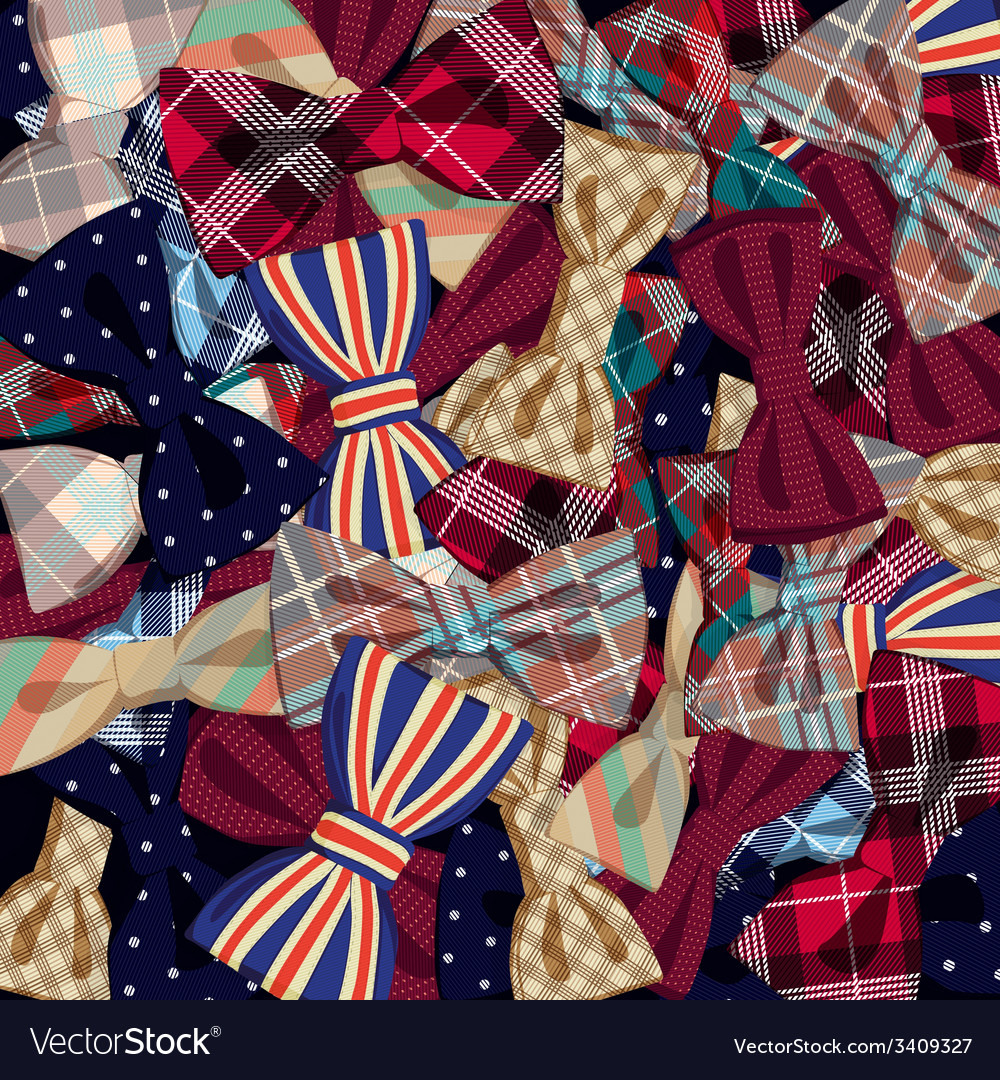 Pattern bow-ties Royalty Free Vector Image - VectorStock