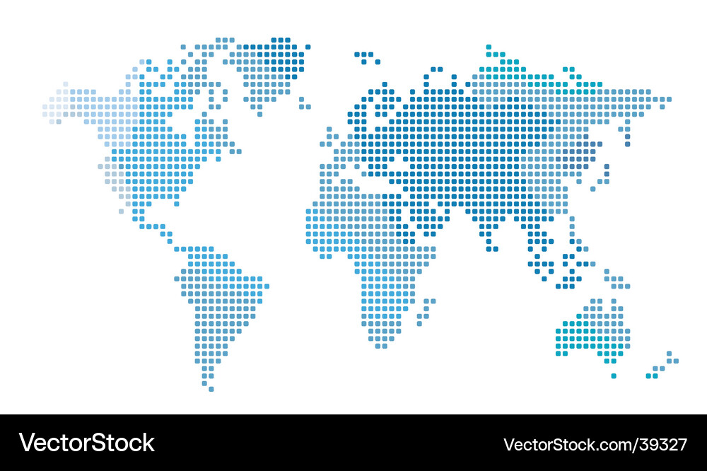 Rounded World Map Royalty Free Vector Image - VectorStock