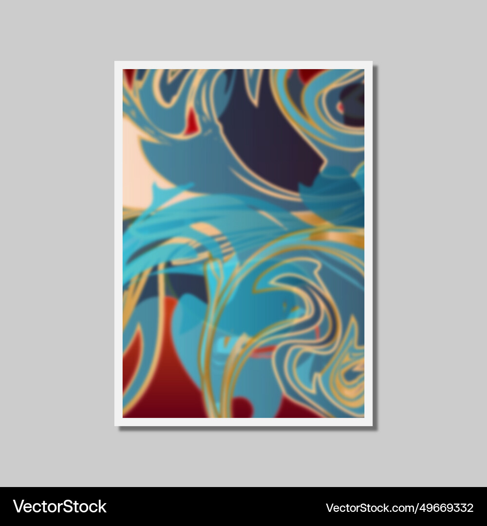 Acrylic painting poster design marble texture Vector Image