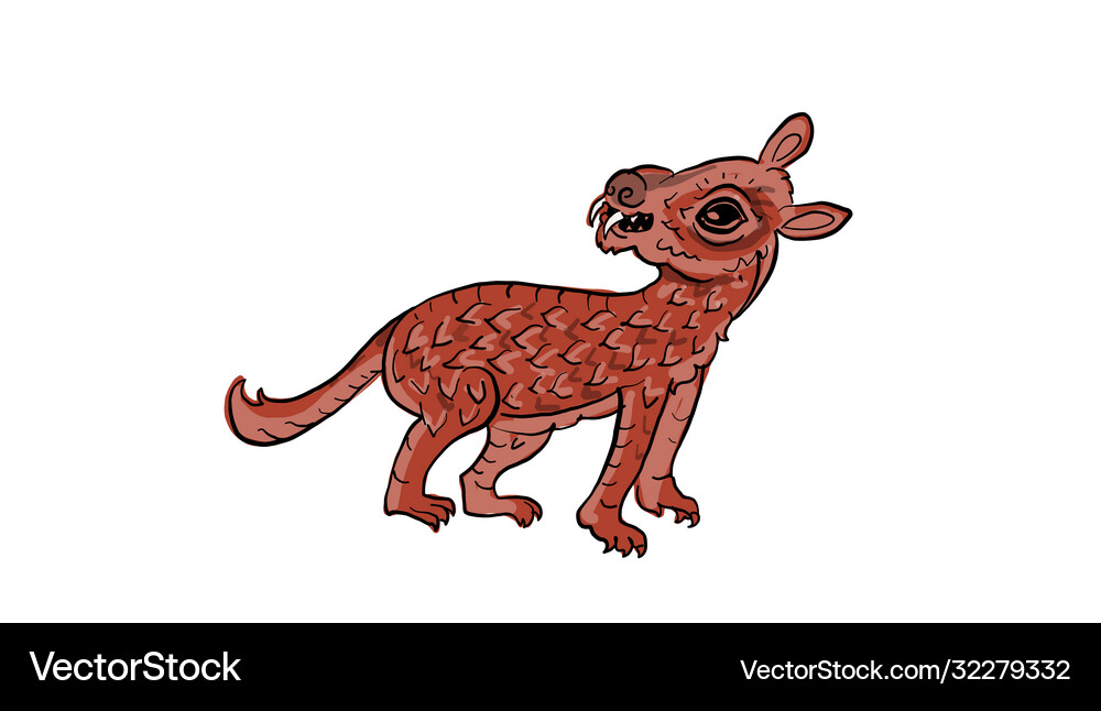 Animal in thai traditional tattoo Royalty Free Vector Image