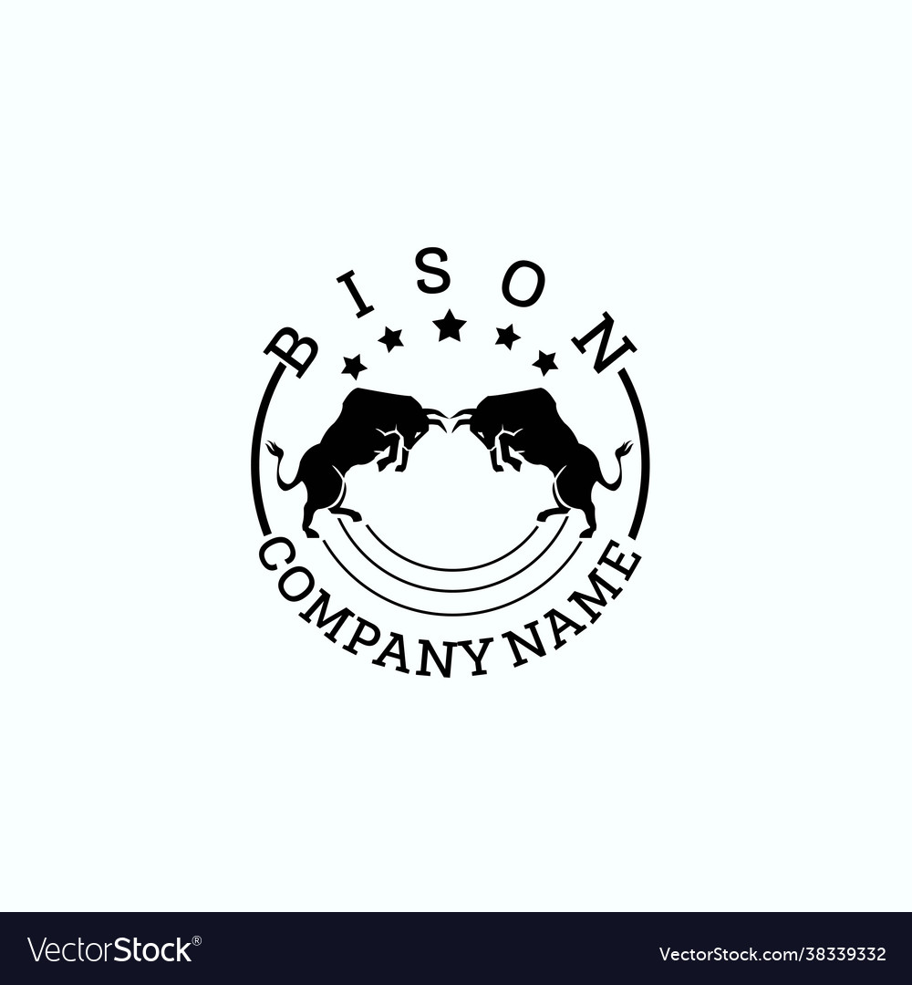 Bison logo Royalty Free Vector Image - VectorStock
